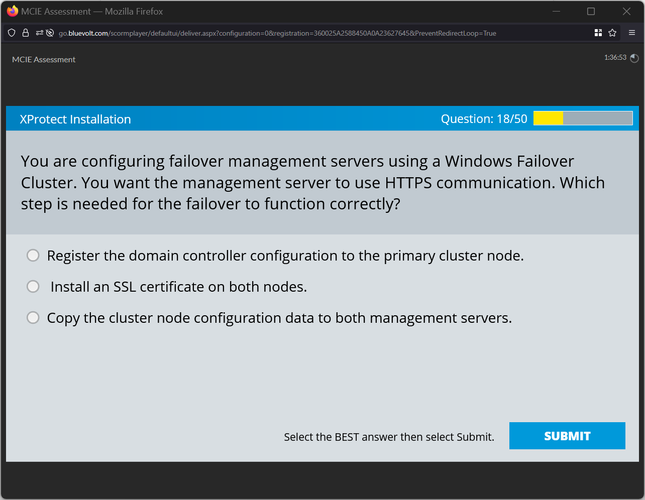 You are configuring failover management | StudyX
