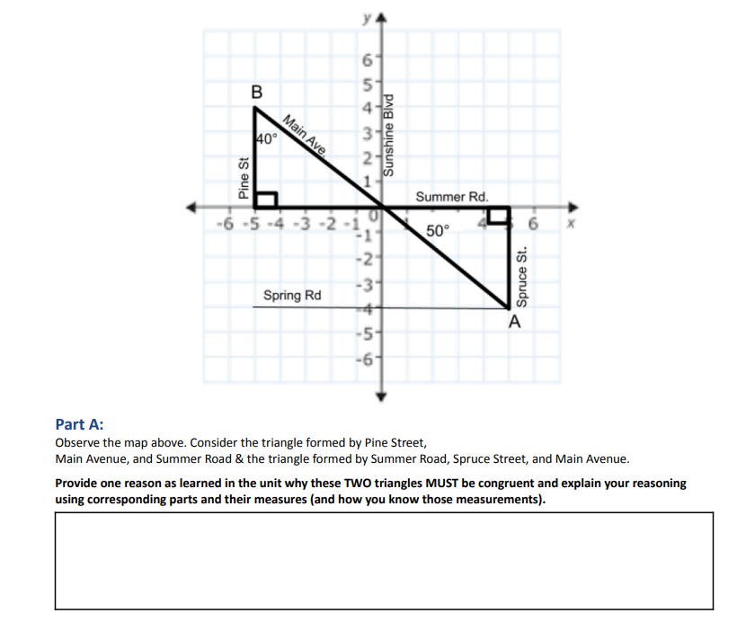 Observe the map above. Consider the triangle | StudyX