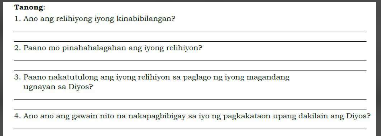 IV. Panuto: Mag-isip ng isang simbolo na | StudyX