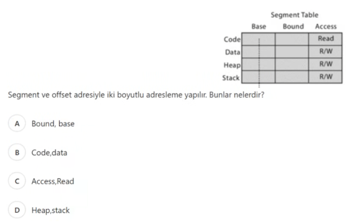 Segment Table | Base | Bound | Access | | StudyX