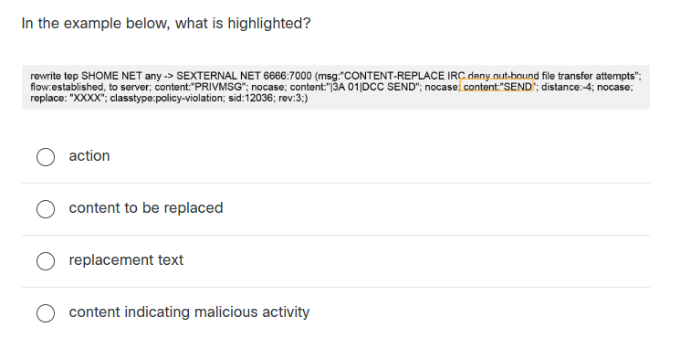In the example below, what is highlighted? | StudyX