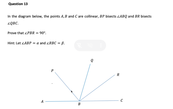 In the diagram below, the points A, B and C | StudyX