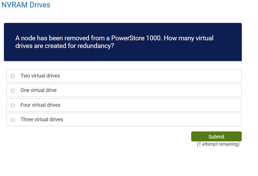A node has been removed from a PowerStore | StudyX