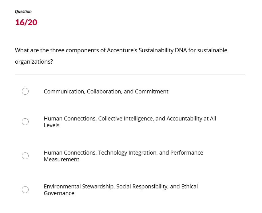 What are the three components of Accenture's | StudyX