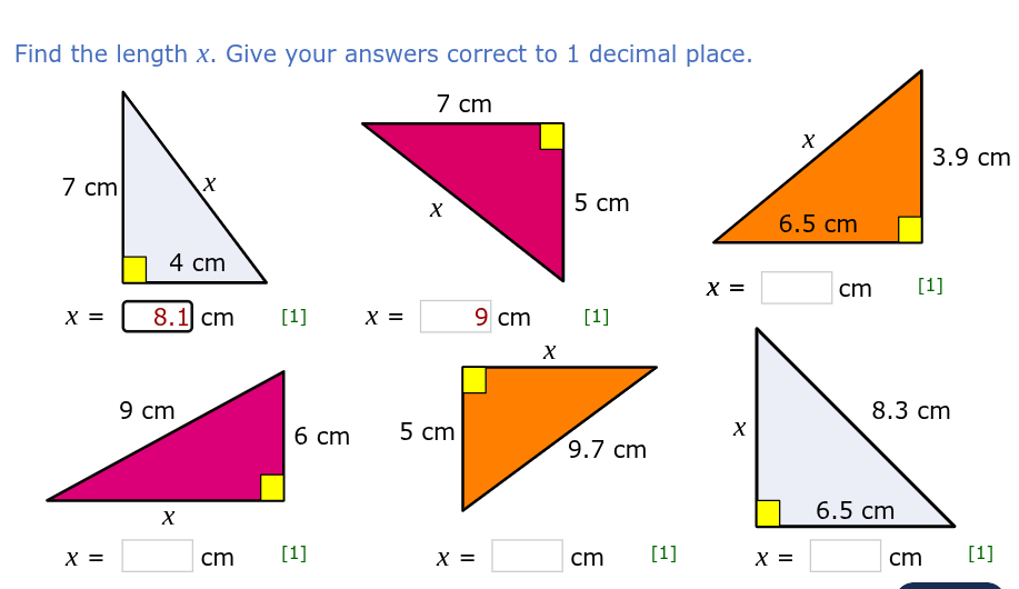 Find the length x. Give your answers correct | StudyX