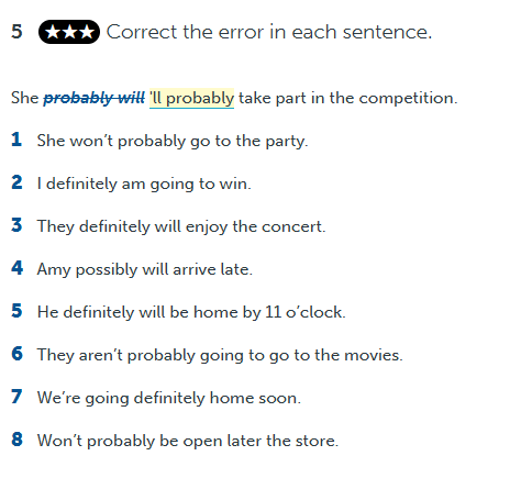 Correct the error in each sentence. She | StudyX