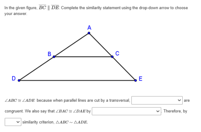In the given figure, $ {BC} {DE}$. | StudyX