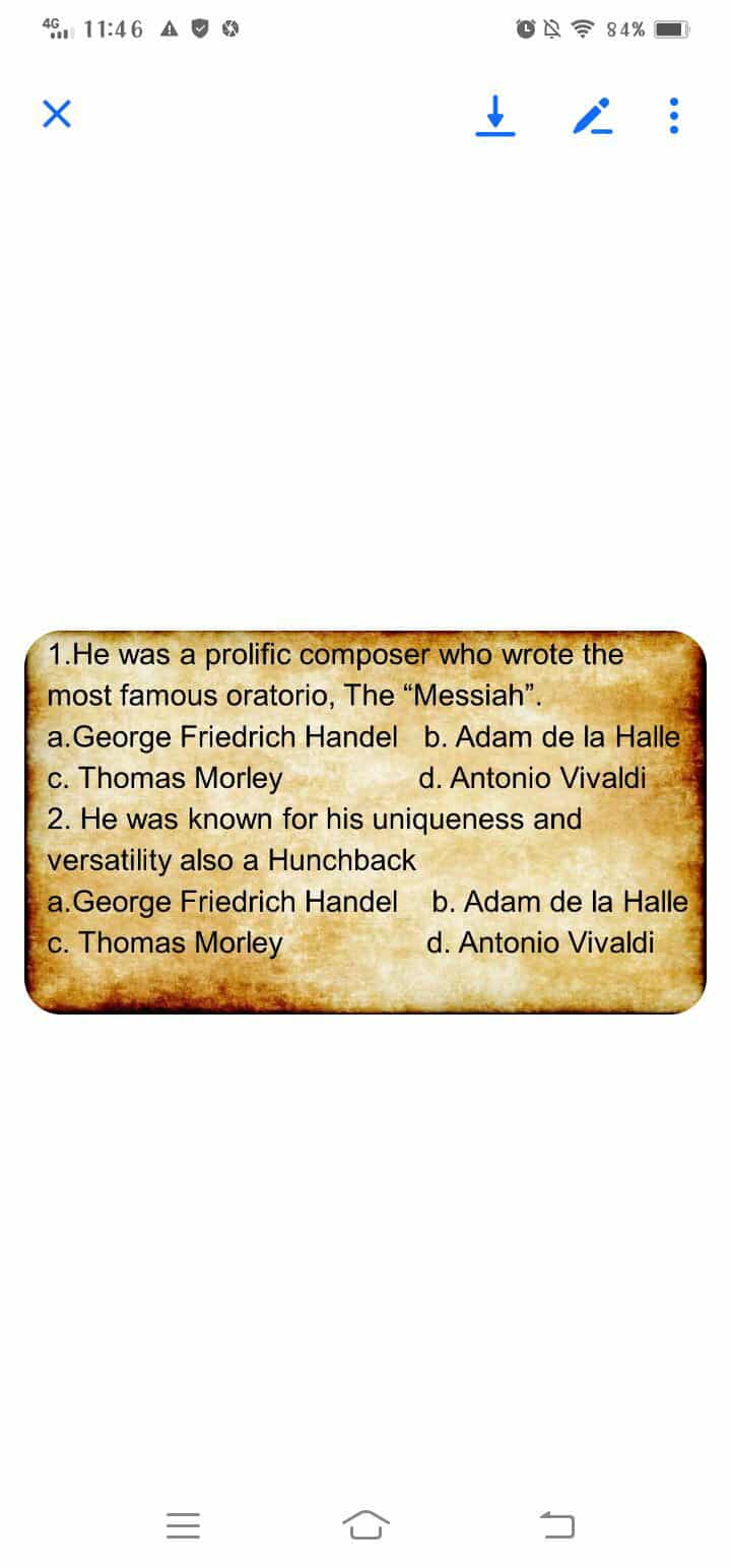 1. He was a prolific composer who wrote the | StudyX