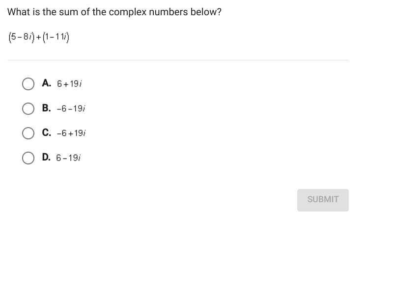 What is the sum of the complex numbers | StudyX
