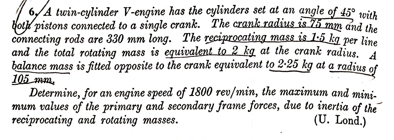 6/ A twin-cylinder V-engine has the | StudyX