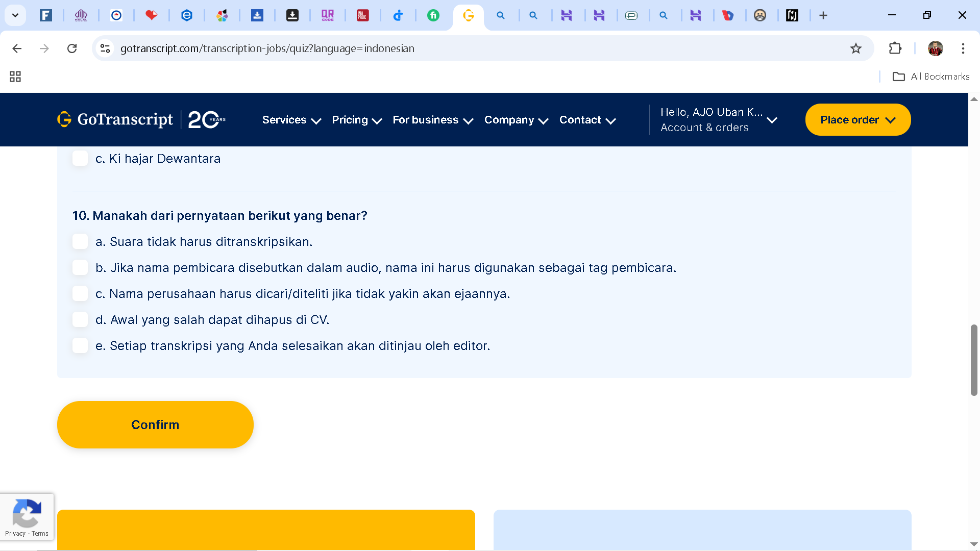 10. Manakah dari pernyataan berikut yang | StudyX