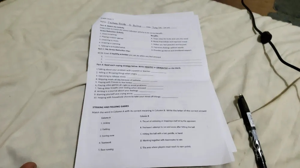 Part A: Match the Activity Draw a line to | StudyX