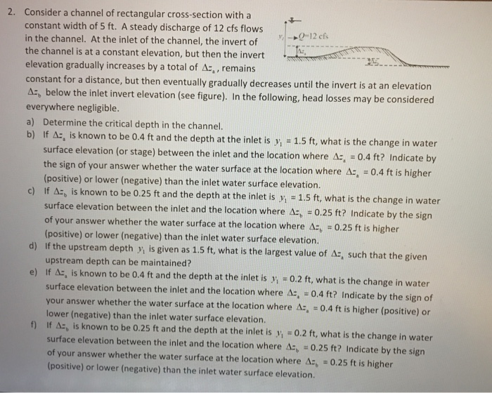 2. Consider a channel of rectangular | StudyX