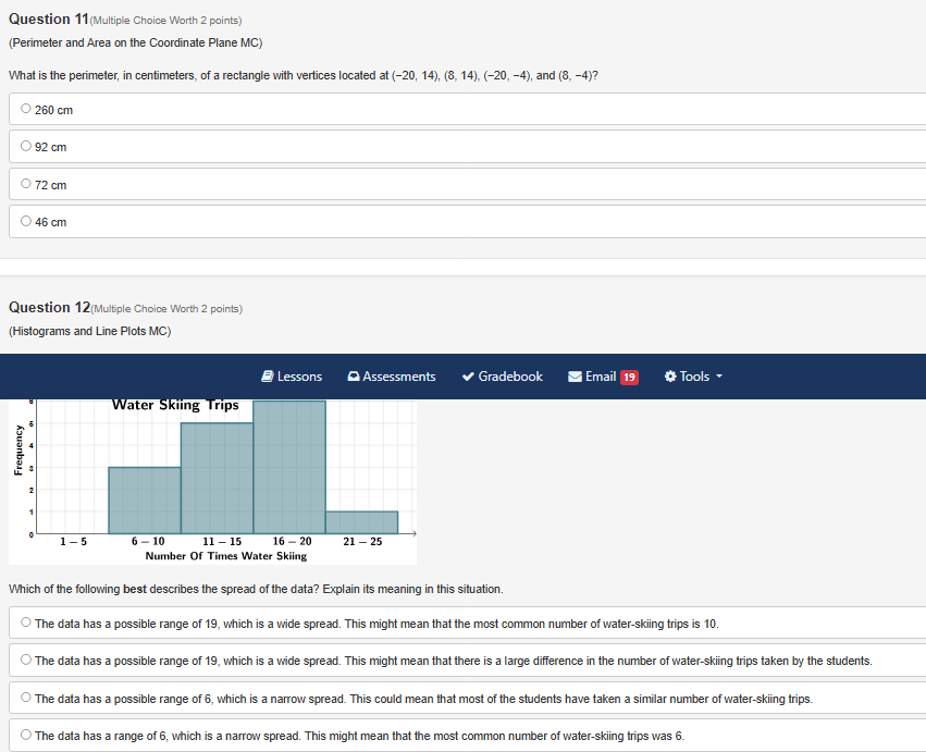Question 11 (Multiple Choice Worth 2 points) | StudyX