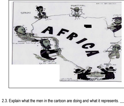 2.3. Explain what the men in the cartoon are