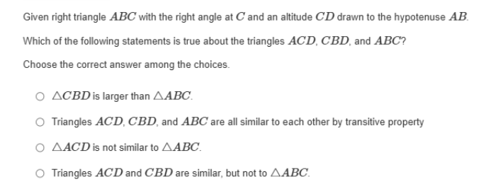 Given right triangle $ABC$ with the right | StudyX