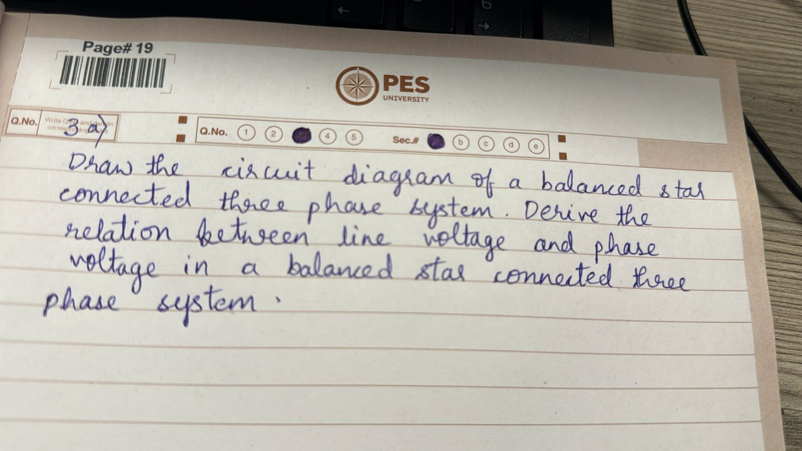 Draw the circuit diagram of a balanced star | StudyX
