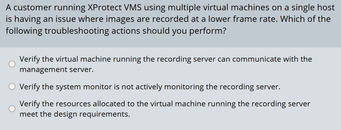 A customer running XProtect VMS using | StudyX