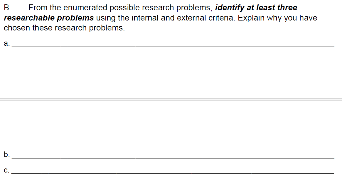 A. Enumerate possible problems (think of | StudyX