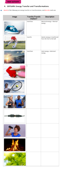 4. EXPLAIN: Energy Transfer and | StudyX
