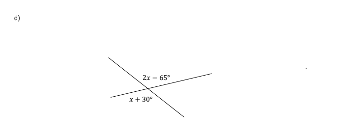 The image shows two intersecting lines with