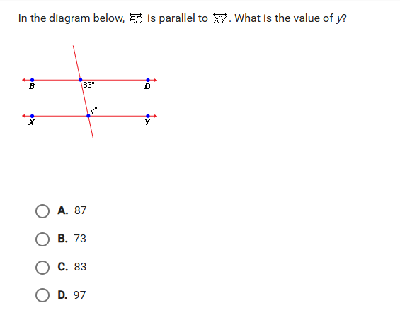 In the diagram below, $ {BD}$ is parallel to | StudyX