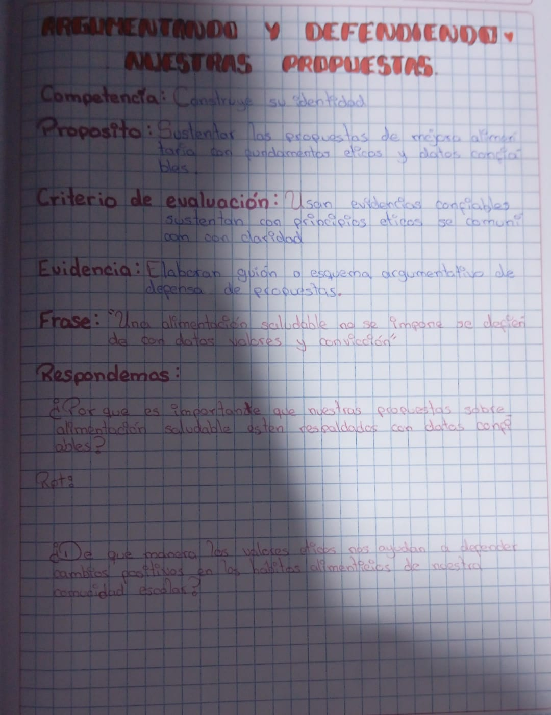 ARGUMENTANDO Y DEFENDIENDO NUESTRAS | StudyX