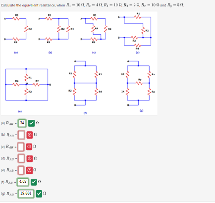 Calculate the equivalent resistance, when | StudyX