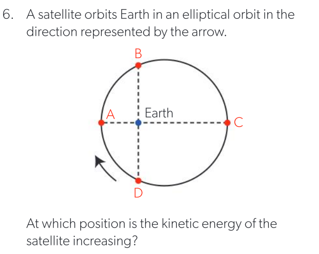 A satellite orbits Earth in an elliptical | StudyX