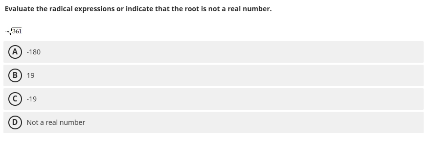 Evaluate the radical expressions or indicate | StudyX