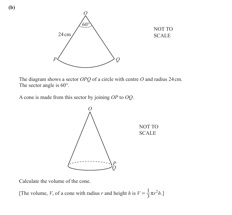 The diagram shows a sector OPQ of a circle | StudyX