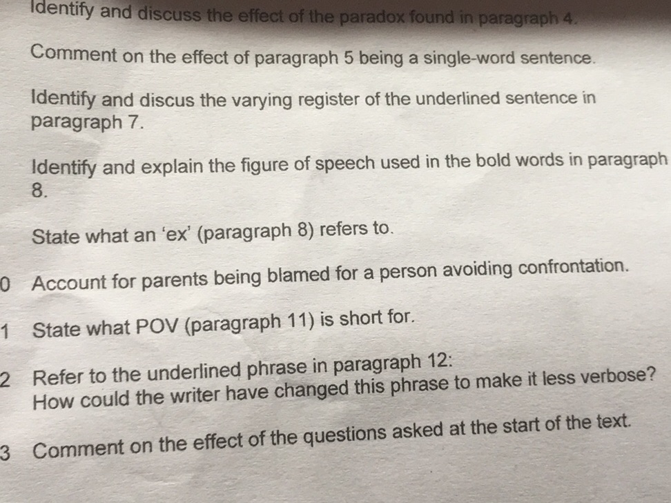 Identify and discuss the effect of the