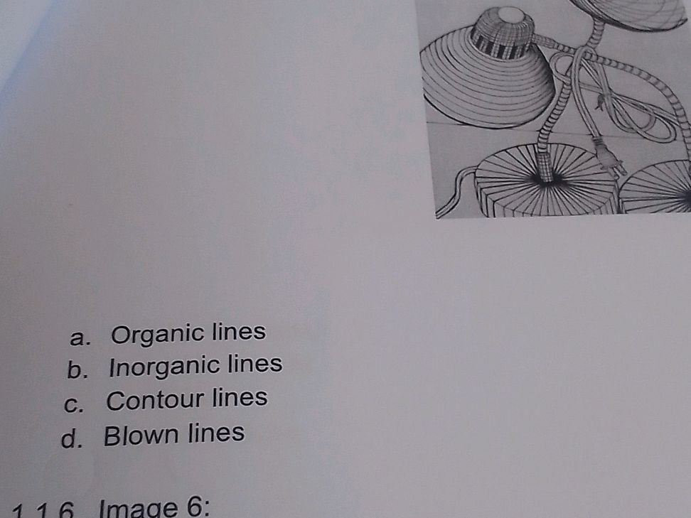 a. Organic lines b. Inorganic lines c. | StudyX
