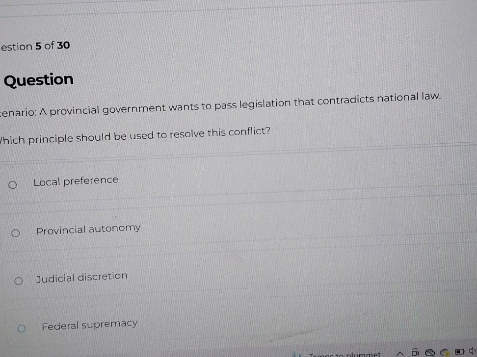 Scenario: A provincial government wants to | StudyX
