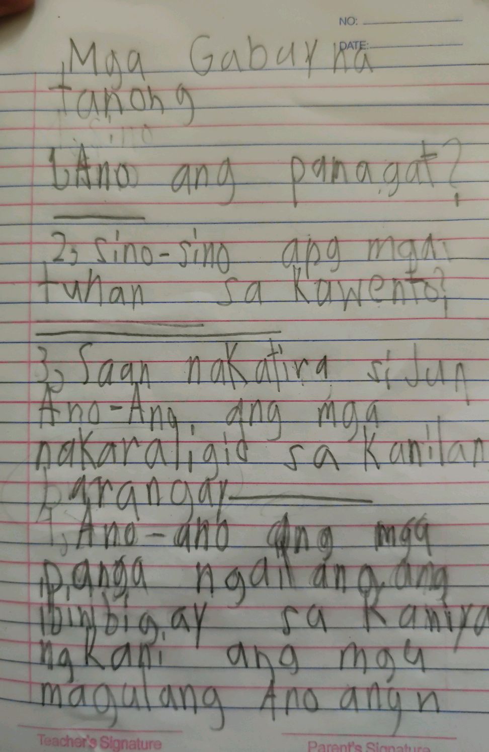 Mga Gabay na tanong 1. Ano ang panagat? 2. | StudyX
