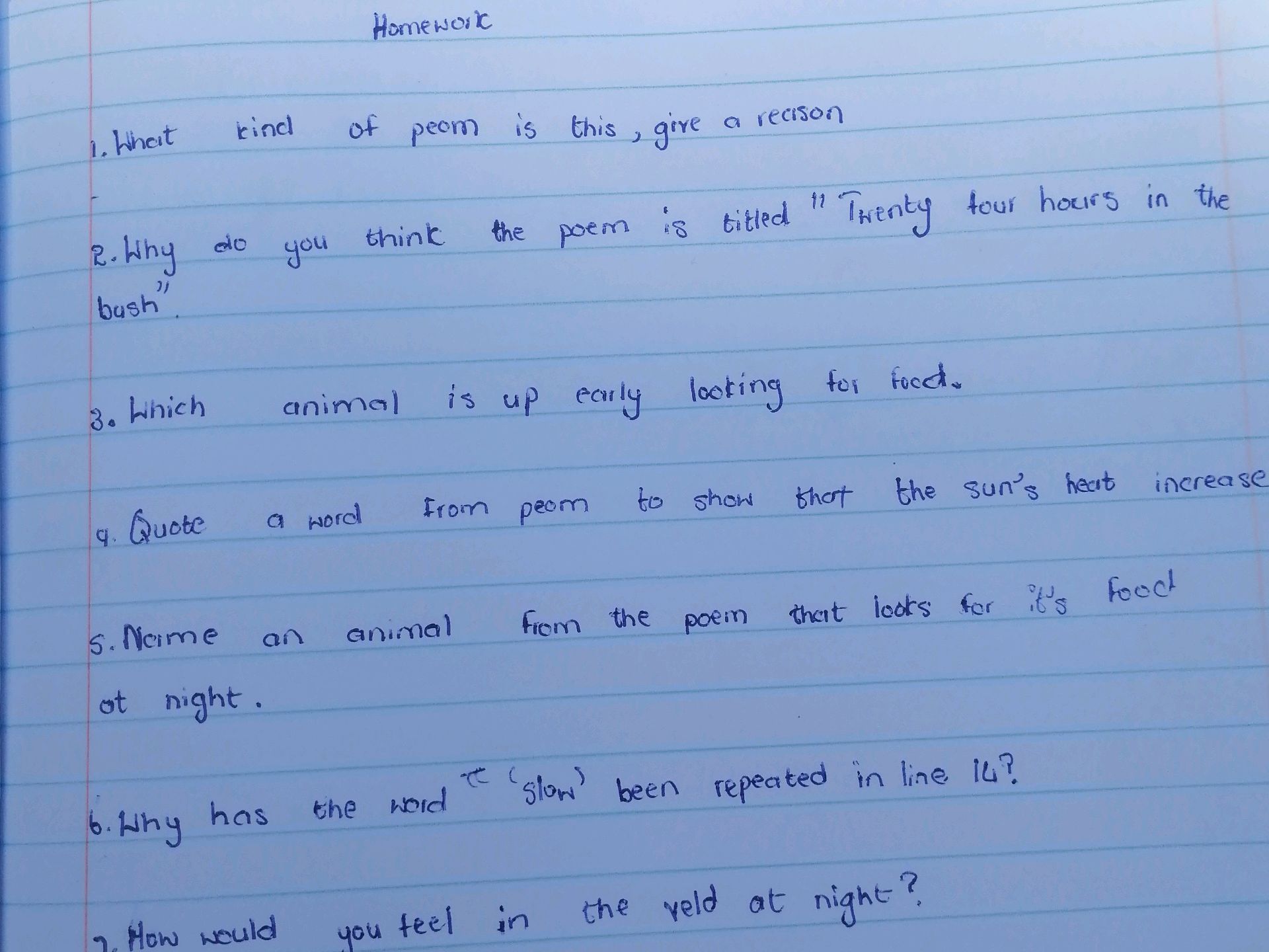 1. What kind of poem is this, give a reason | StudyX