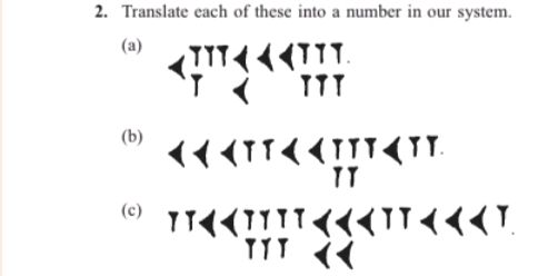 Translate each of these into a number in our