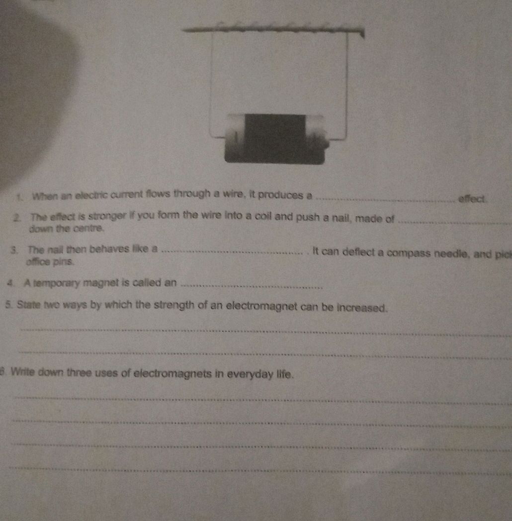 When an electric current flows through a