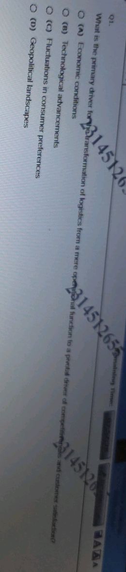 Q1. What is the primary driver for the | StudyX