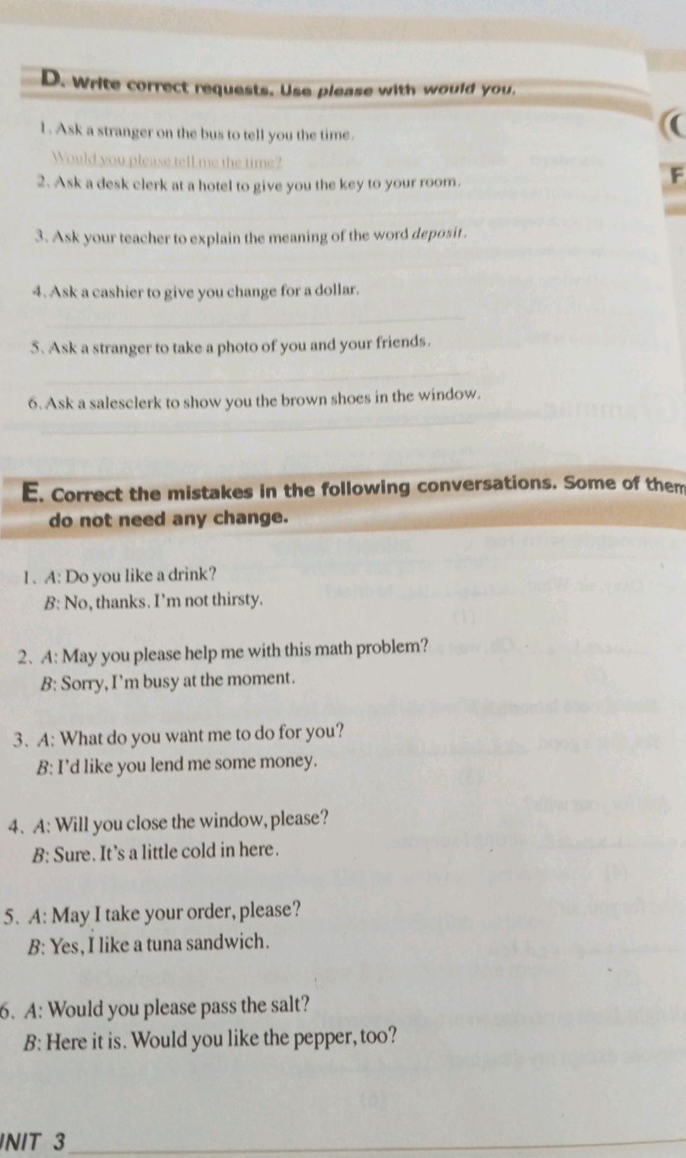 D. Write correct requests. Use please with | StudyX