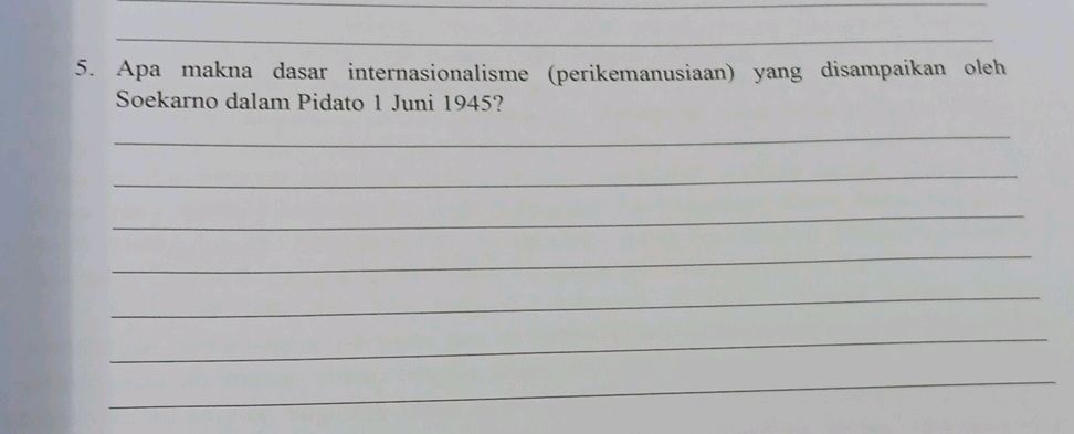 5. Apa makna dasar internasionalisme | StudyX