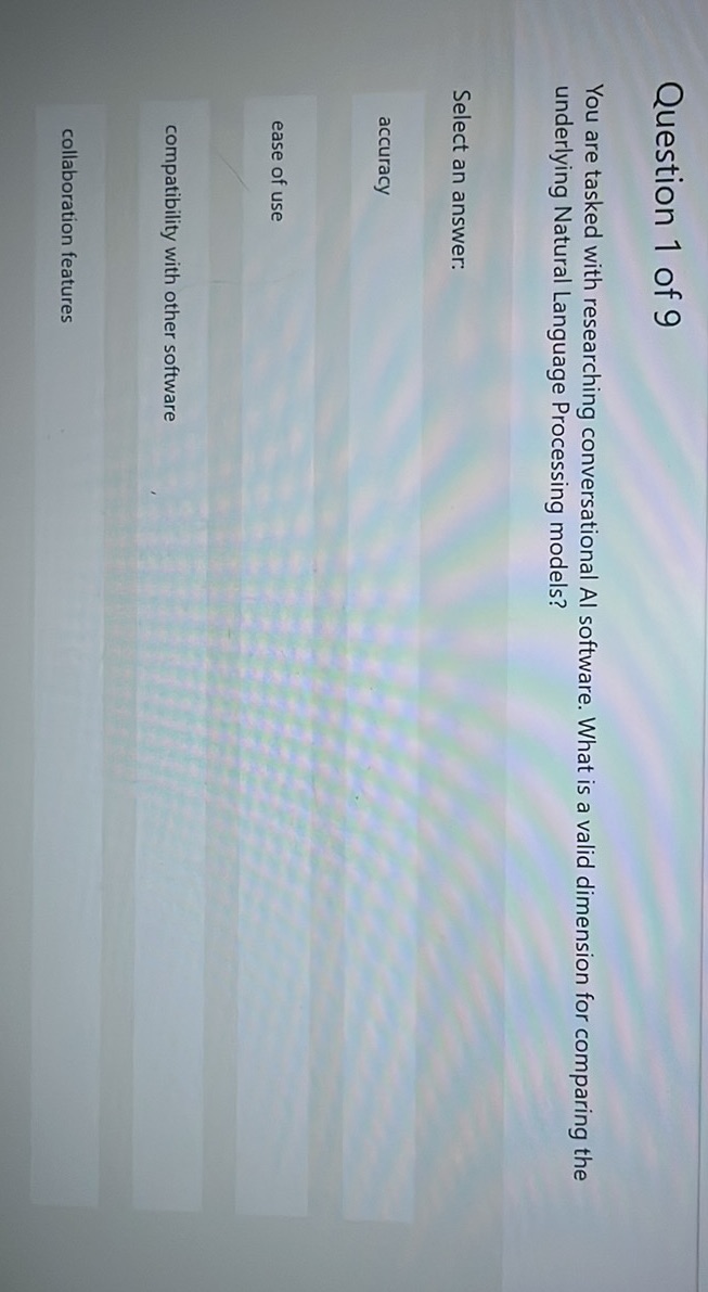 Question 1 of 9 You are tasked with | StudyX