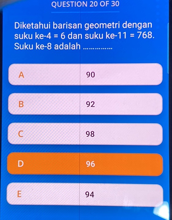 Diketahui barisan geometri dengan suku ke-4 | StudyX