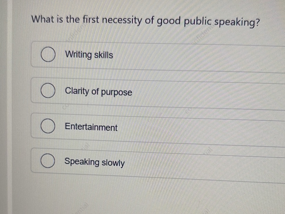 What is the first necessity of good public