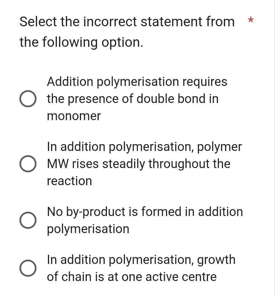 Select the incorrect statement from the | StudyX