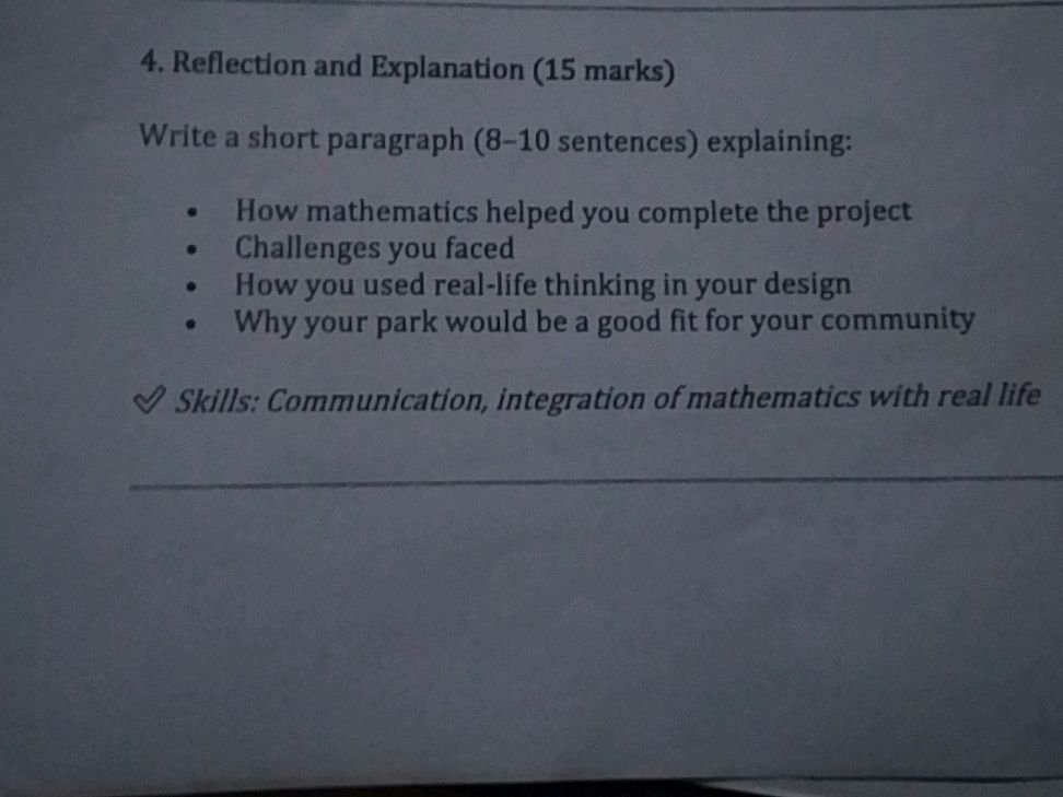 4. Reflection and Explanation (15 marks) | StudyX