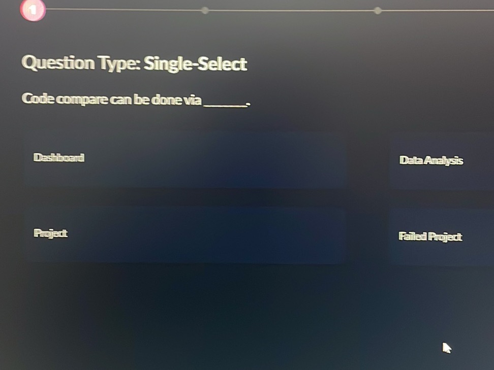 Question Type: Single-Select Code compare | StudyX