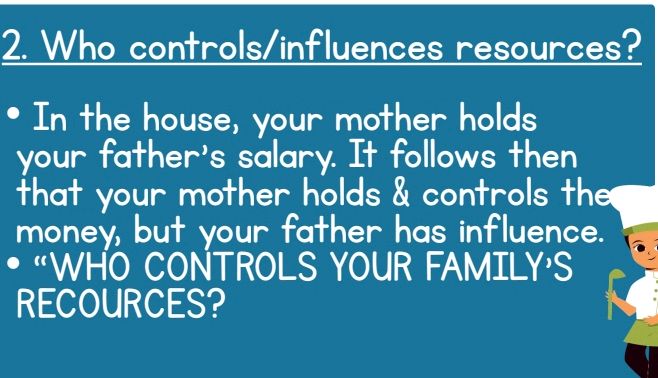 Who controls/influences resources? - In the