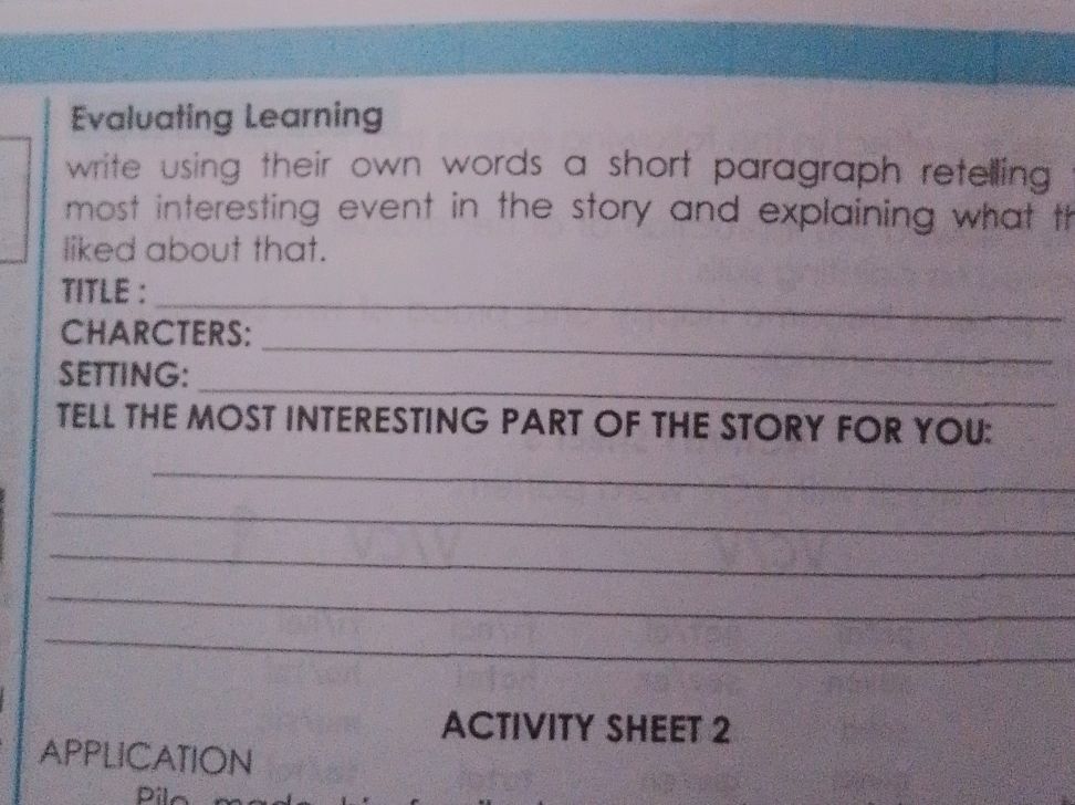 Evaluating Learning write using their own | StudyX