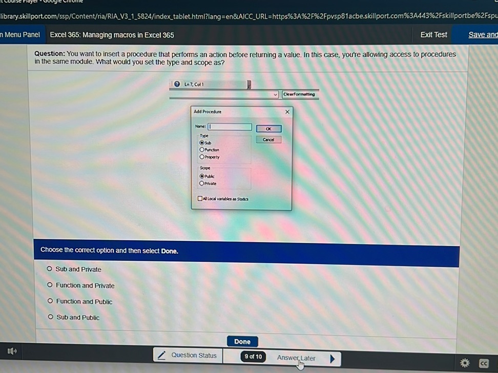 Question: You want to insert a procedure | StudyX